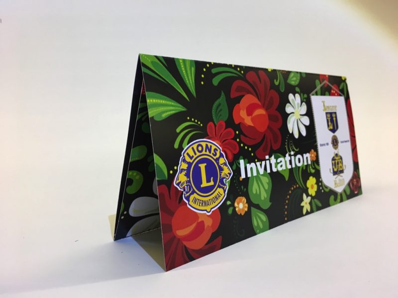 Invitation Lions Club sur le thème Fleurs – Rainage et Perfo ...