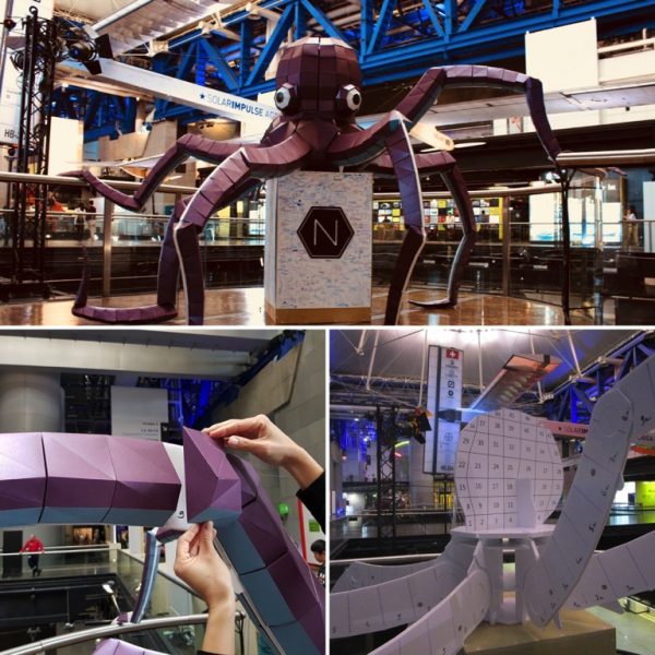 Sculpture participative Pieuvre 5m en découpe Laser – Sirio pearl deep ...
