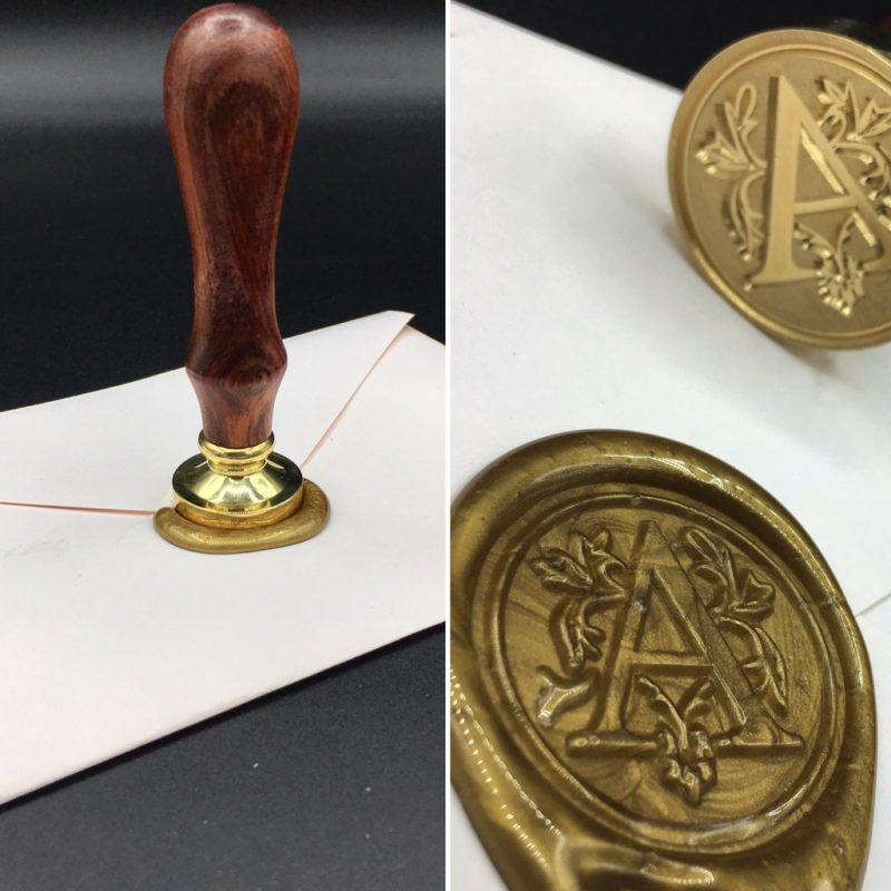 Cachet de cire Or personnalisé sur enveloppes sur mesure 120g ...