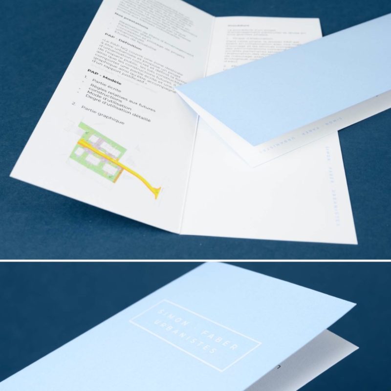 Dépliant 2 volets Architecte Luxemenboug – Format long avec contre ...